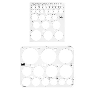 Mr. Pen- Circle Template, 2 pcs, Large and Small Size, Circle Stencil, Circle Ruler, Circle Templates for Drafting, Circle Template for Drawing, Circle Tracers for Drawing, Circle Tracer