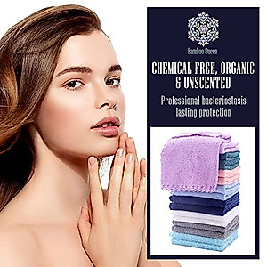 BAMBOO QUEEN 48 Pack Face Towels Gift Box, Multi, 8x8 Inch (48 Pack,Box Set)