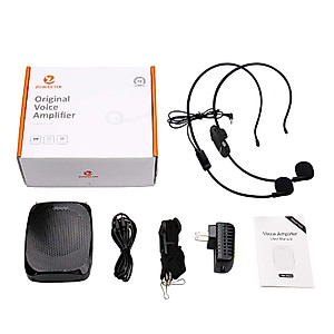 ZOWEETEK Wireless Voice Amplifier for Teachers, Portable Voice Amplifier, Voice Amplifier with Wireless Microphone for Classroom, Meeting, Yoga, Coaches, Outdoors, Games