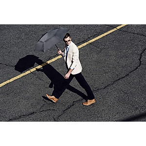 ShedRain Windjammer Automatic Vented Compact Folding Travel Umbrella - Navy, Rain, Wind