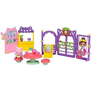 Gabby’s Dollhouse, Kitty Fairy Garden Party, 18-Piece Playset with 3 Toy Figures, Surprise Toys & Dollhouse Accessories, Kids Toys for Girls & Boys 3+
