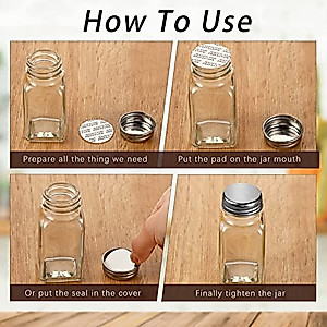 Tondiamo 150 Pcs Pressure Sensitive Seals Foam Lid Liner Bottle Seals Waterproof Safety Tamper Resistant Sealing Gasket Activated Seals for Glass Jar Plastic Lid Canning Vials(1.38 Inch/ 35 mm)