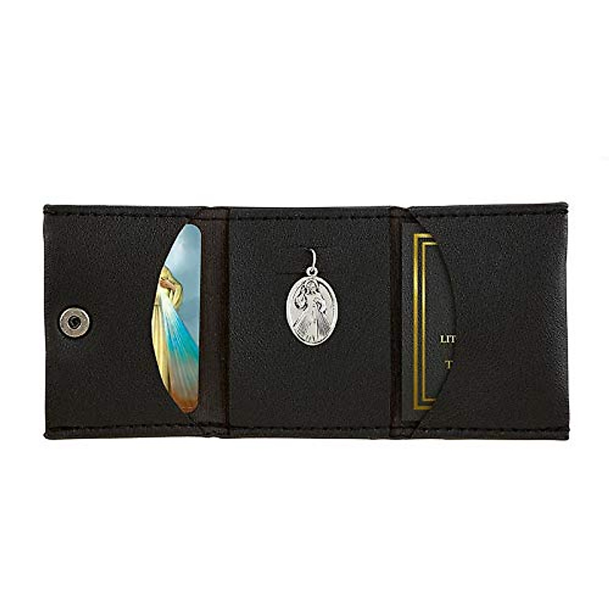 Daily Devotional Wallet, Mini Book of The Divine Mercy, Holy Card and Sacred Medal, 2 X 3 Inches