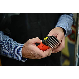 WAHL Professional Animal Stainless Steel Attachment Guide Comb Detachable Blade Pet Clippers #0 5/8” #3375-100, Stainless Steel, Black, and Yellow