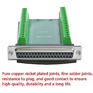 ANMBEST DB37 Solderless RS232 D-SUB Serial to 37-pin Port Terminal Female Adapter Connector Breakout Board
