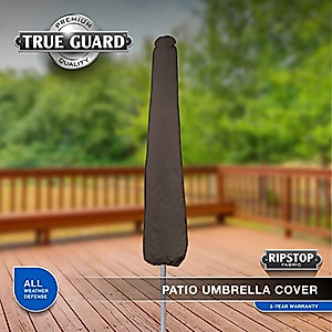 True Guard Patio Furniture Covers Waterproof Heavy Duty - Umbrella Cover, 600D Rip-Stop, Fade/Stain/UV Resistant for Outdoor Patio Furniture, Dark Brown
