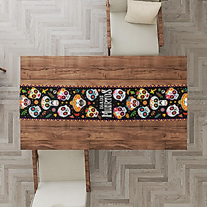 Day of The Dead Table Runner Dia de Muertos Table Runner Mexican Day of The Dead Decorations Sugar Skull Decor Dia De Los Muertos Party Table Decorations -15 x 72inch