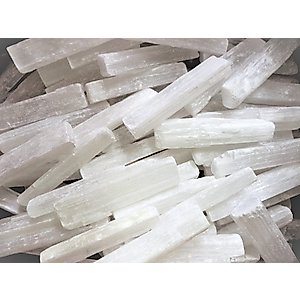 CircuitOffice Bulk Wholesale Lot: 2 lb Bulk 3" - 5" Selenite Logs Crystal Sticks Wand Blades