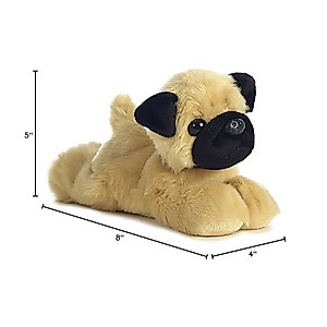 Aurora® Adorable Mini Flopsie™ Mr.Pugster™ Stuffed Animal - Playful Ease - Timeless Companions - Brown 8 Inches