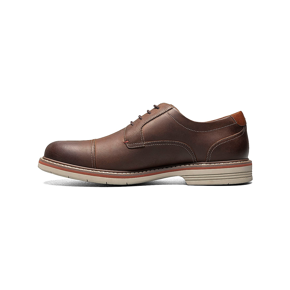 Florsheim Men's Neufeld Cap Toe Oxford, Brown Crazy Horse, 8