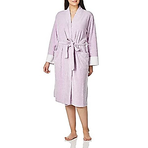 N Natori Women's 42 Inch Terry Robe, Royal Purple, Medium