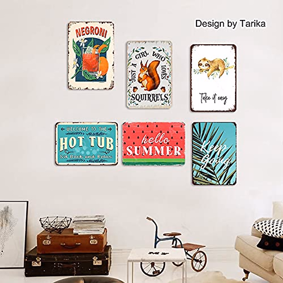 Dressing Room Sign Retro Look Metal 8X12 Inch Decoration Painting Sign for Home Kitchen Bathroom Farm Garden Garage Inspirational Quotes Wall Decor