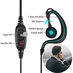 Retevis RT68 Walkie Talkies with Earpiece,2 Way Radios Long Range,Heavy Duty Walkie Talkies for Adults,Rechargeable with USB Charger Base, for Restaurant School Manufacturing Healthcare(20 Pack)