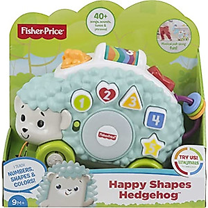 Fisher-Price Linkimals Learning Toy Happy Shapes Hedgehog Pull Along With Interactive Music And Lights For Baby And Toddler