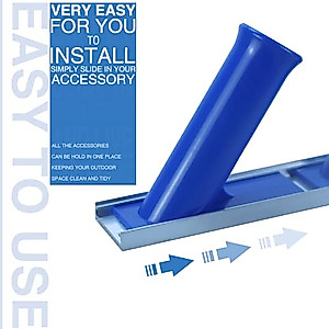 MENG ZHI AO Pool Accessories Holder Rack Pool Pole Hanger Hose Strap Hook Perfect Pool Equipment Organizer Rack for Poles Brushes Nets Vacuums and Other Cleaning Attachments