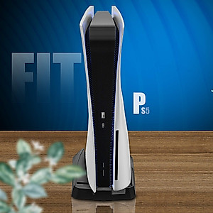 HEATFUN PS5 Stand, Vertical Stand for Playstation 5 Disc Edition - Black