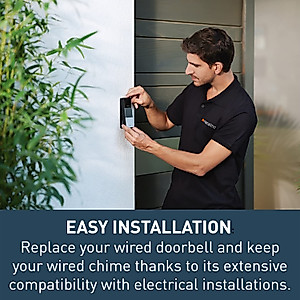 Netatmo Smart Video Doorbell | 2 Way Audio | High-Definition Camera with 1080P | Person Detection | Night Vision | Easy Installation | Built in Speaker | Security Without Monthly Fees | Model NDBUS