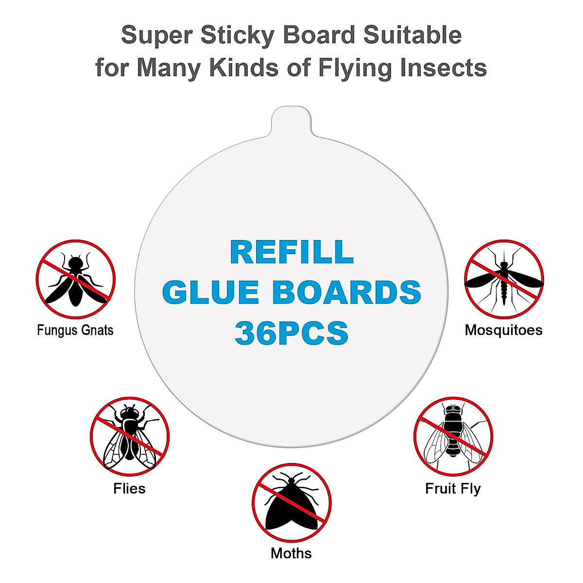 Lousye 4.3-inch Katchy Replacement Rubber Plate, Indoor Rubber Plate Filled with Sticky Card Suitable for Indoor Insect, Fly, and Mosquito Trap, Insect Trap, and Mosquito Lamp