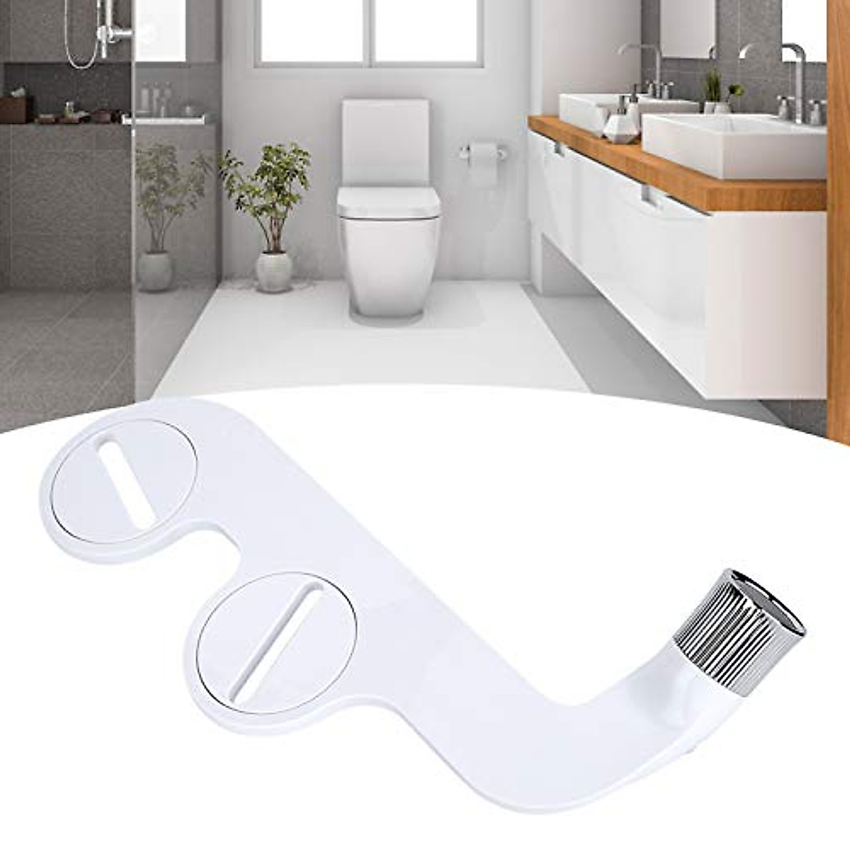 G1/2in Thread Toilet Bidet Seat Attachment Cold Water Spray Double Nozzle Non Electric Sprayer for Personal health