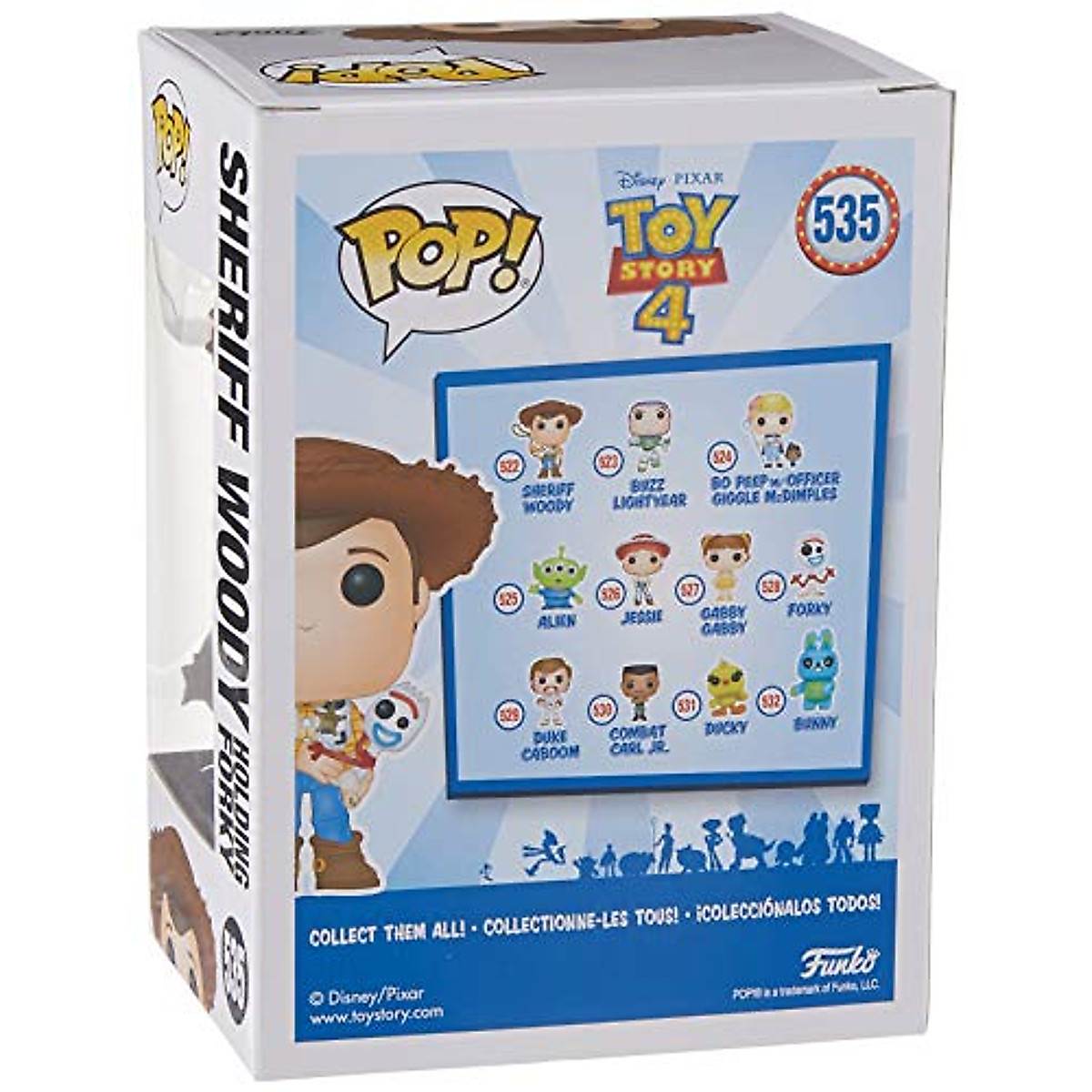 POP! Funko Disney Pixar Toy Story 4 Sheriff Woody Holding FORKY Vinyl Exclusive #535