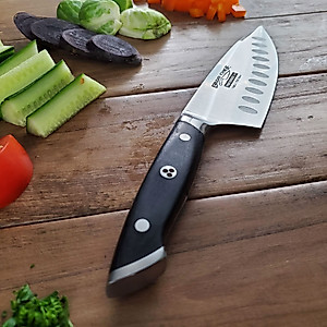 Ergo Chef 6-In Chef’s Knife Pro Series 2.0 Forged High Carbon 7Cr17Mov Stainless Steel – Ergonomic Black Pakkawood Handle