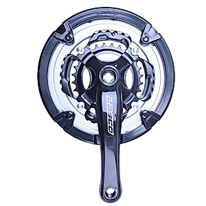 FOMAS MTB Crankset,Mountain Bike Crankset,9 Speed Square Taper crankset,Chain Ring Set,Speed crankset for Bicycle.170mm Crank Arm, Chainring Front Sprocket Suitable for 9/16" Pedal.