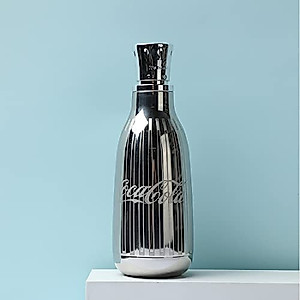 MINISO 10oz White Insulated Water Bottle with Carrier Bag - Stainless Steel Bottle with Adjustable Strap for Gym, Travel, and Sports - Reusable Metal Bottle for Cold or Hot Drinks