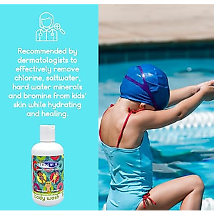 TRISWIM KIDS Scented Body Wash After-Swimmer Skincare, Chlorine Removal, Soothes and Moisturizes Skin, Relieves Symptoms Eczema & Dry Skin