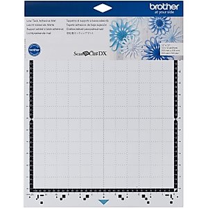Brother ScanNCut DX Mat CADXMATLOW12, 12" x 12" Low Tack Adhesive for Thin and Delicate Materials, Use with Brother Cutting Machines
