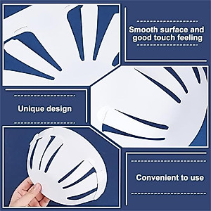 HEAVYSEVEN 10 Pcs Baseball Caps Inserts Shapers Plastic White Hat Inner Support Baseball Bump Cap Holder Flexible & Long Lasting Hat Shaper Universal Cap Inner Liner for Home Store Display Stand