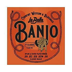 La Bella 17 Classic Plain End Nylon Silver-plated wound Banjo String
