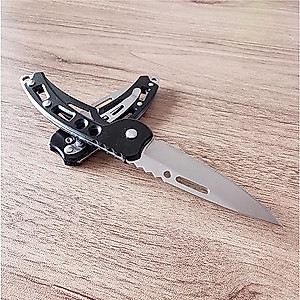 WWZJ 2 Pack Pocket Folding Knife (Black) with Deep Carry Pocket Clip for Camping Hiking Hunting, Outdoor Survival Pocket Knife