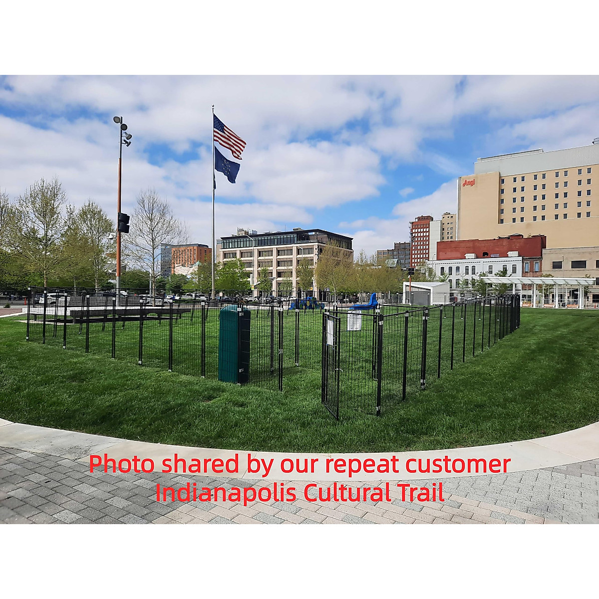 Omitree 9 x 9 x 3.93 ft Modular Dog Exercise Fence Barrier Pet Cat Run New Pen