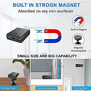 Rettru Smallest Spy Camera,Hidden Camera,HD1080P Wireless WiFi Cameras for Home Security Camera with Night Vision,AI Human Motion Detection,Cloud Storage,Remote Viewing for Security iOS Android APP
