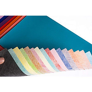 Faux Leather Sheets for Crafts, 16PCS/Set Leather Fabric 8.3" x 12"(21cm x 30cm) A4 Synthetic Leather Fabric Sheets for Leather Earrings Bows Making PU Fabric Leather for DIY Projects (Thin Material)