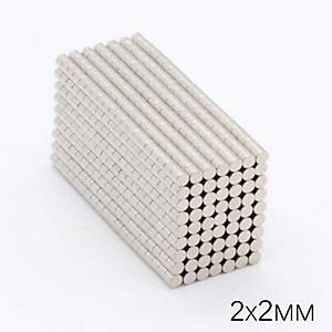 200 Piece Small Round Multi Purpose Refrigerator Magnet for Home, Office, Teaching, and Other Projects 2x2 mm