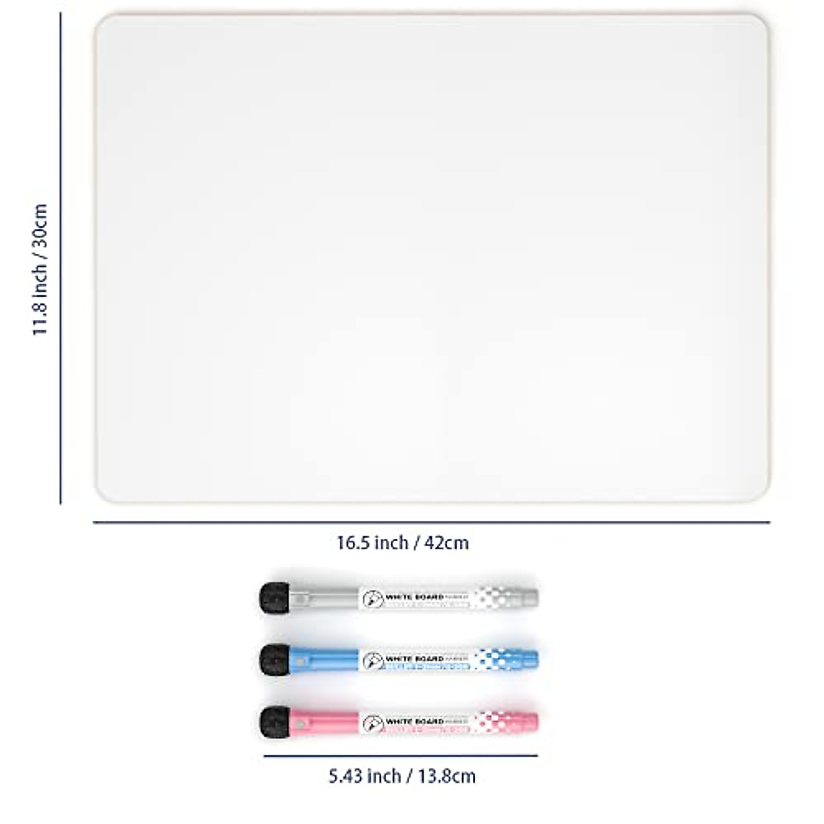 Nicpro 12 x 16 inches Lapboard Small Dry Erase Lap Board Double Sided with 3 Water-Based Pens Learning Mini Whiteboard Portable for Kid Student and Classroom Use
