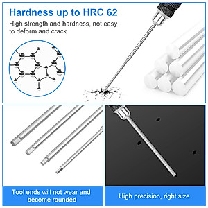 RC Hex Screwdriver Tool Set 0.9mm 1.27mm 1.3mm 1.5mm 2.0mm 2.5mm 3.0mm Hex Allen Screwdriver Kit with Hex Nut Driver & RC Car Wrench Tool Kit for Multi-Axis FPV Racing Drone RC Quadcopter Helicopter