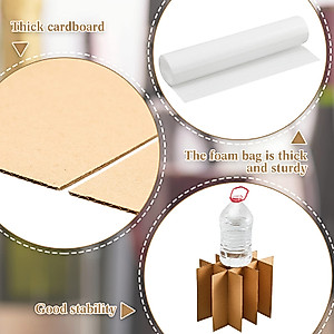 Leinuosen Moving Boxes Packing 16 x 12 x 12 Inch Divider Kits Included 10 Corrugate Dividers with 24 Foam Pouches for Shipping, Kitchen Moving Box Kit Dish Packing(4 Pack)