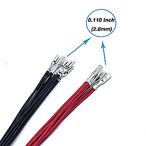 Arcity 2 Pcs Arcade Cable Wire LED Button Power Cable Daisy Chain 0.110 Inch /2.8mm Terminals Jumper Wire Harness Lighted Up 20 LED Arcade Buttons for USB Encoder, MAME, Arcade1Up, Raspberry Pi,PC New