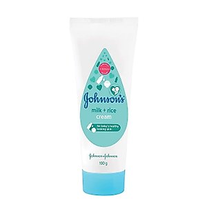Johnson's Baby Milk + Rice Cream - 100g - Combination of natural milk extracts & Vitamin E