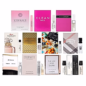 Designer Perfume Sampler Set Lot x 12 Sample Vials - High End Fragrance Samples for Women, 12 Piece Set