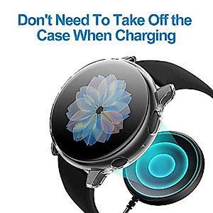 EZCO 4-Pack Screen Protector Compatible with Samsung Galaxy Watch Active 2 40mm (Not for Galaxy Watch 4), Full Coverage Plated Soft TPU Case Screen Protective Cover Bumper for Active 2 Watch