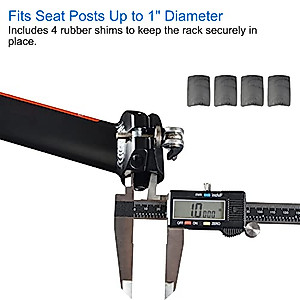 Lumintrail Bike Cargo Rack, Seatpost Mounted Bicycle Luggage Carrier with 20 LBs Weight Capacity for Trunk Bags and Quick Release Handle, High Angle for Extra Tire Clearance