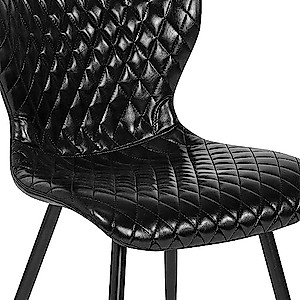 Flash Furniture Bristol Contemporary Upholstered Chair in Black Vinyl