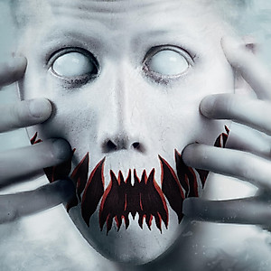 75+ PCS 21 Sheets Halloween Prank Makeup Temporary Tattoos, Horror Clown Face Tattoos, Face Decals Fake Tattoos for Adults and Kids, Zombie Makeup Scar Cosplay Halloween Tattoos for Party Halloween