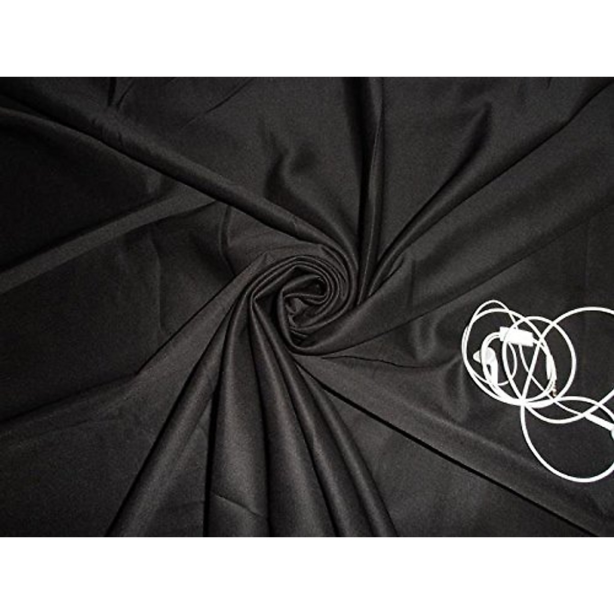 puresilks Black Neoprene/Scuba Fabric 59" Wide-1 mm Thick,Fashion,Scuba,Sportwear by The Yard