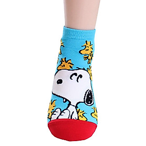 Birsppy evei The Peanuts Snoopy Cartoon Movie Series Women's Original Socks (snoopy09_5pairs)