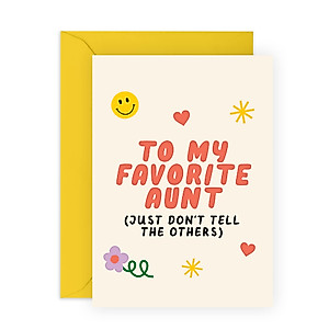 CENTRAL 23 Birthday Card for Aunt - Funny Aunt Birthday Card Form Nephew Or Niece - 'My Favorite Auntie' - Comes With Fun Stickers - Made In UK