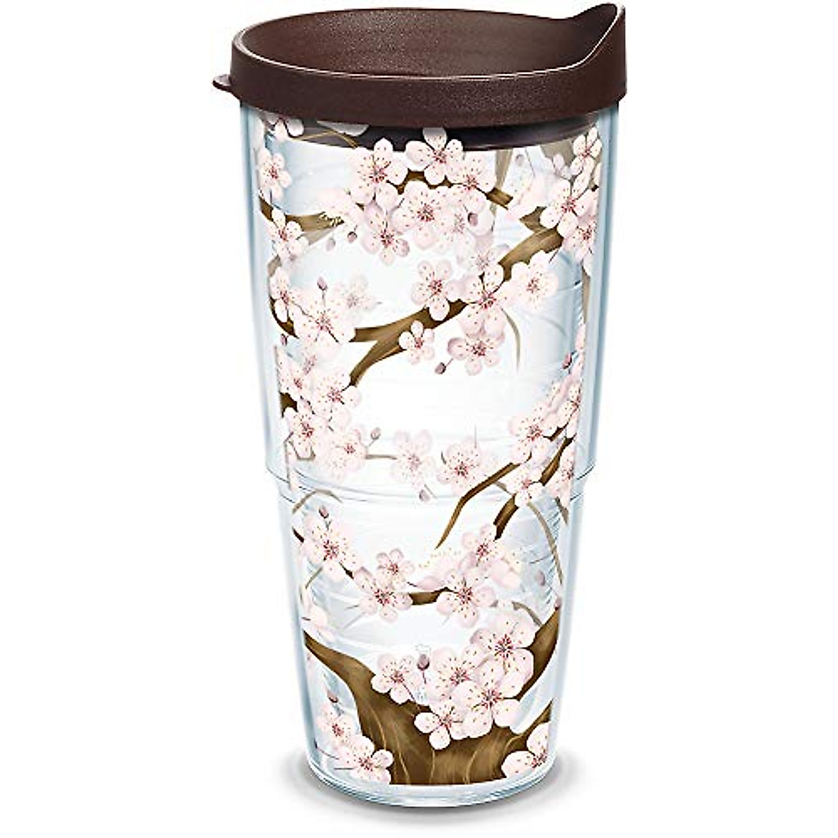 Tervis Tumbler 24 oz with Travel Lid, Cherry Blossom, 1 Count (Pack of 1)